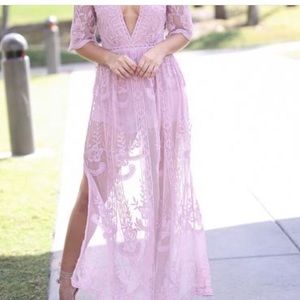 Dresses | Beautiful Rose Pink Lace Dress | Poshmark
